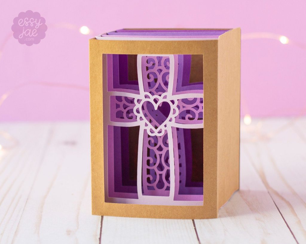 3D Christian Cross Shadowbox Card + Envelope SVG Cut Files – EssyJae ...